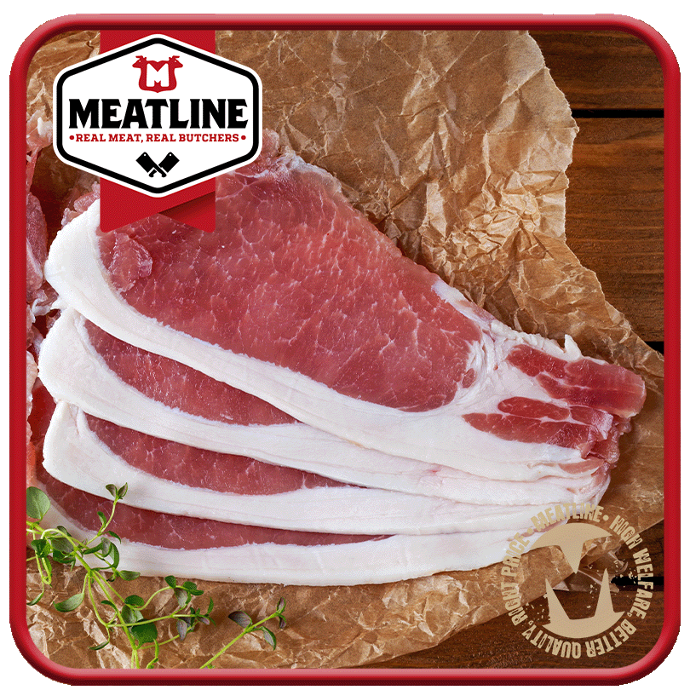 700g BACK BACON UN-SMOKED | Meatline